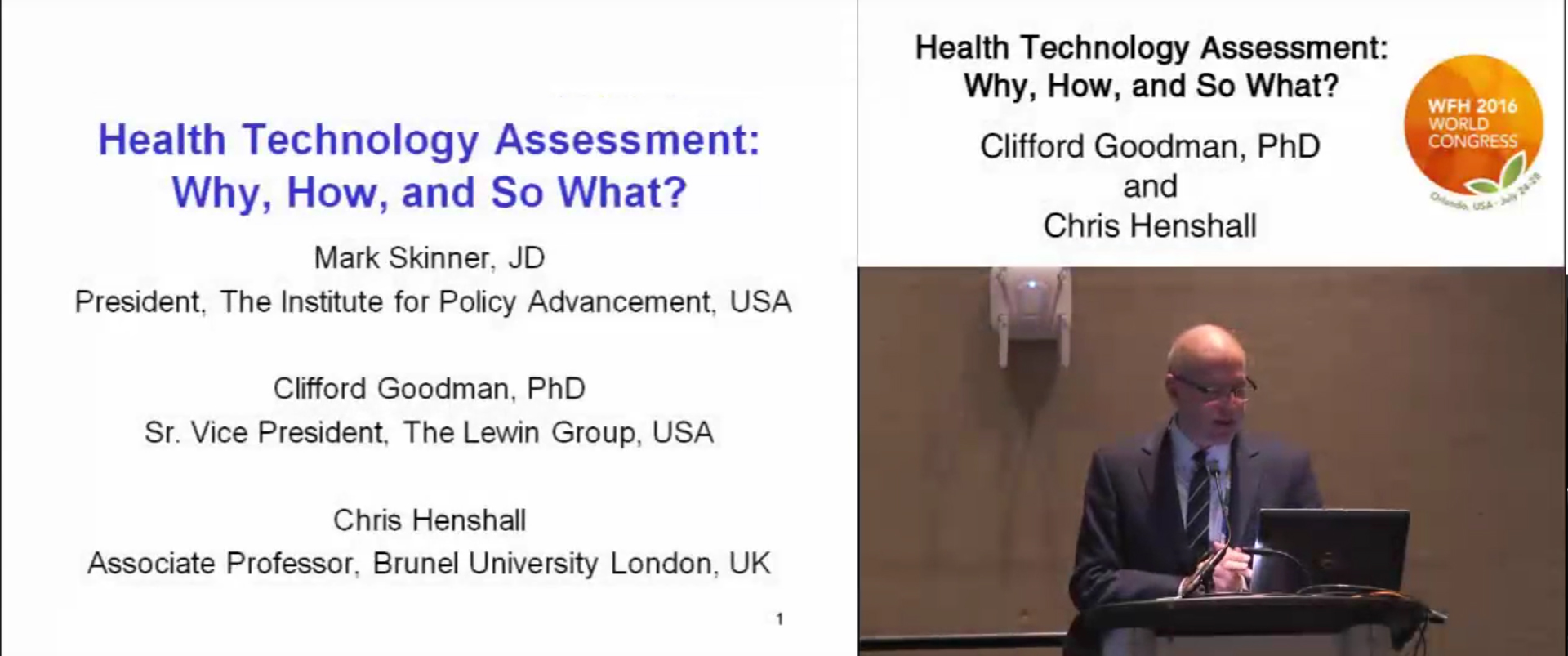 Health Technology Assessment: Introduction, American perspective, and ...